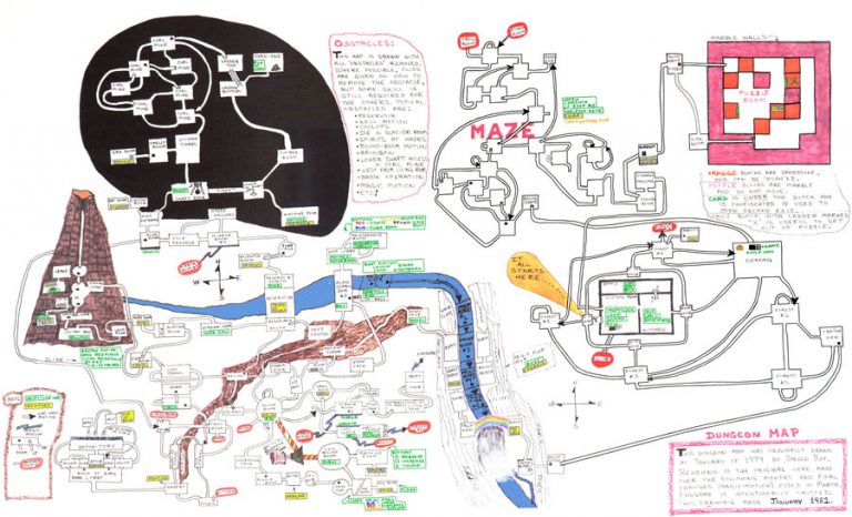 Dungeon (Zork) Map - frayedwire dot net